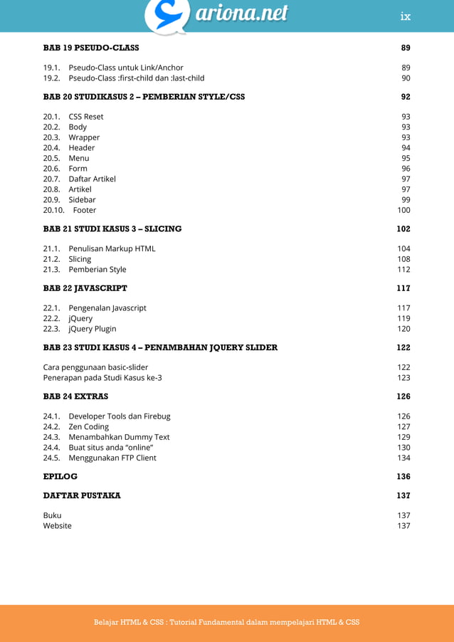 Belajar html dan css tutorial fundamental dalam mempelajari html dan css | PDF