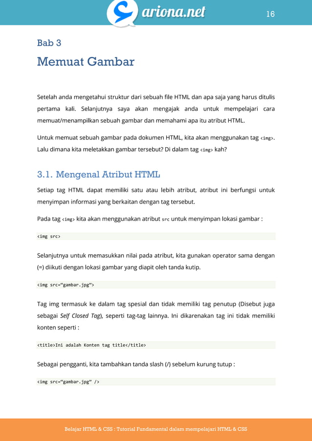 Belajar Html Dan Css Tutorial Fundamental Dalam Mempelajari Html Dan