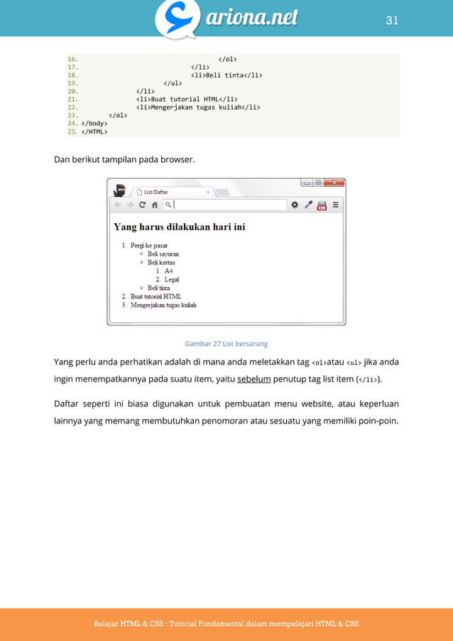 Belajar html dan css tutorial fundamental dalam mempelajari html dan css | PDF