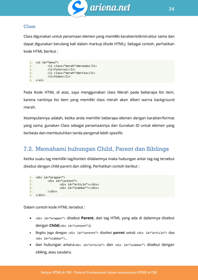 Belajar Html Dan Css Tutorial Fundamental Dalam Mempelajari Html Dan Css Pdf