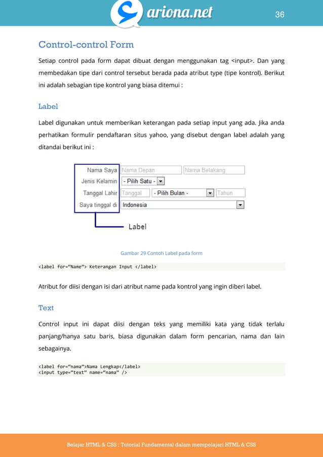 Belajar html dan css tutorial fundamental dalam mempelajari html dan ...