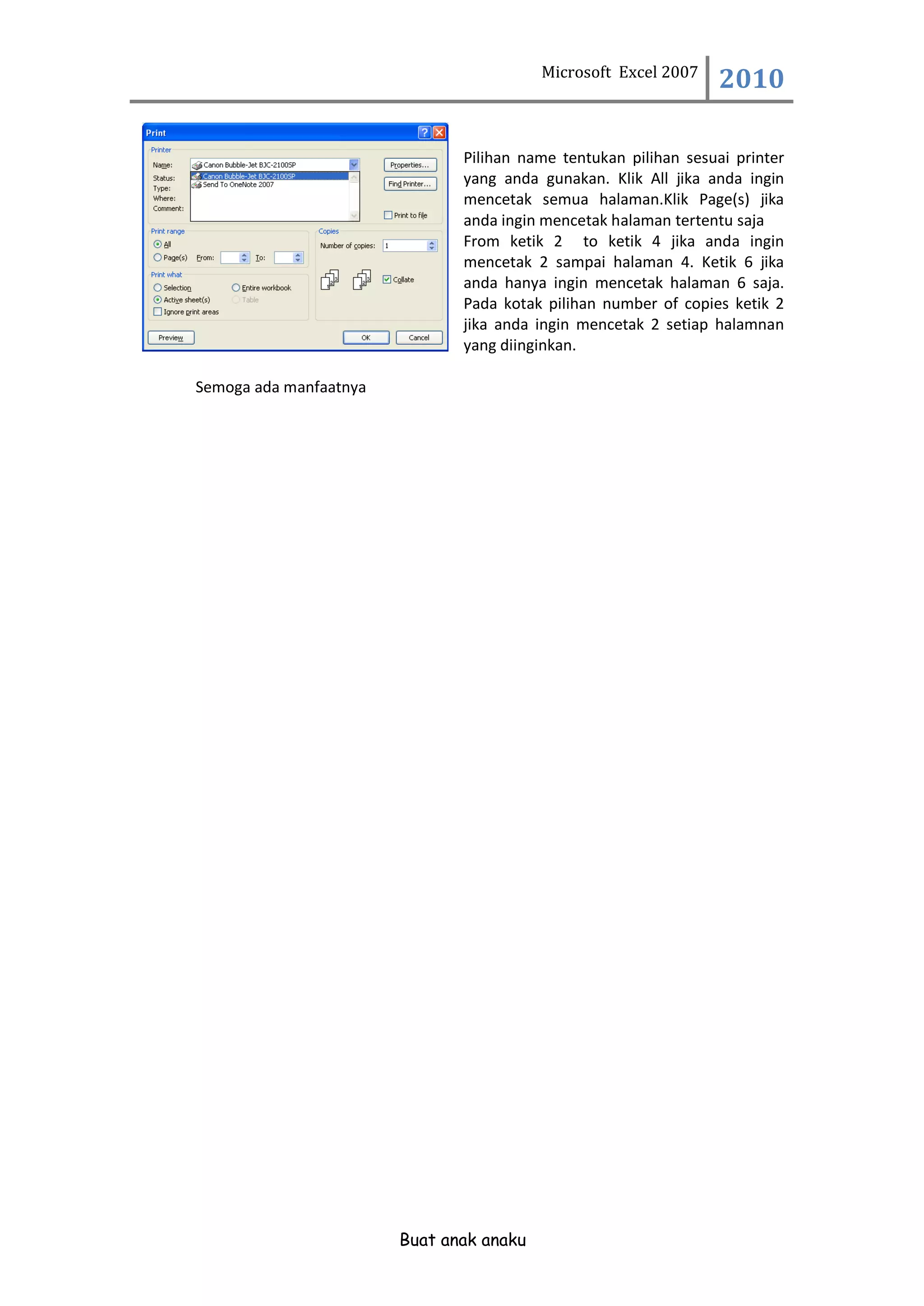 Belajar dasar-dasar-microsoft-excel-2007 | PDF
