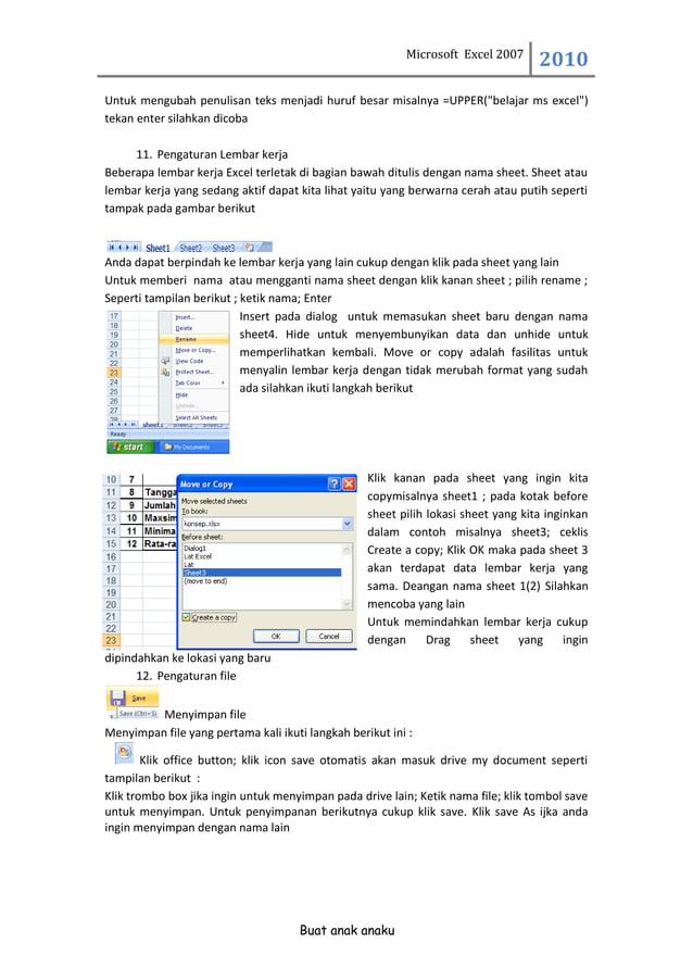 Belajar dasar-dasar-microsoft-excel-2007 | PDF