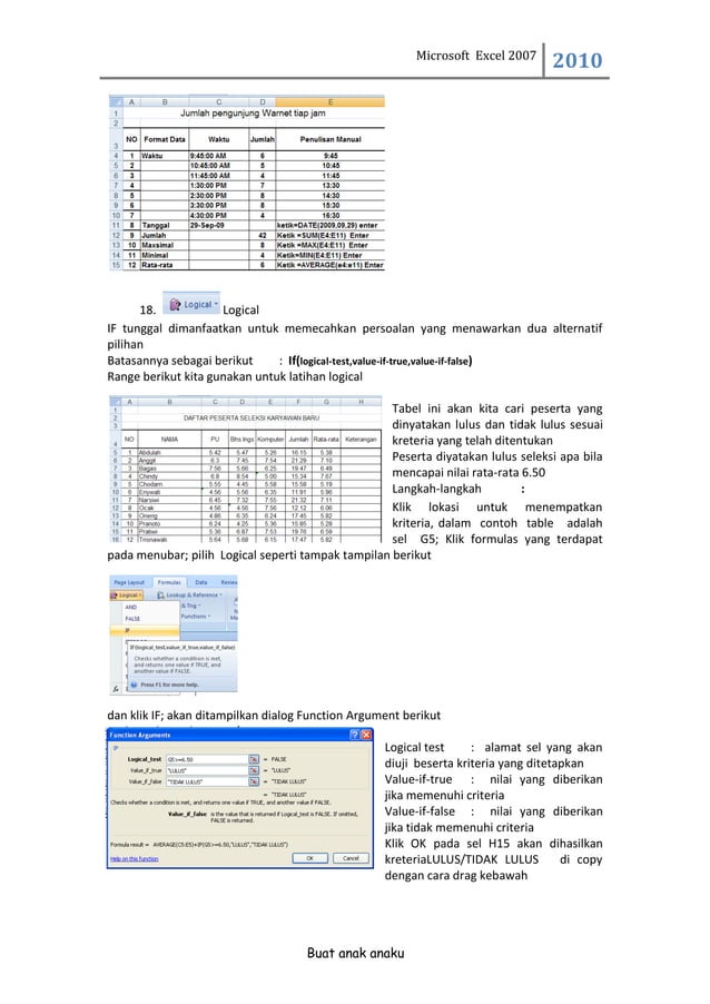 Belajar dasar-dasar-microsoft-excel-2007 | PDF