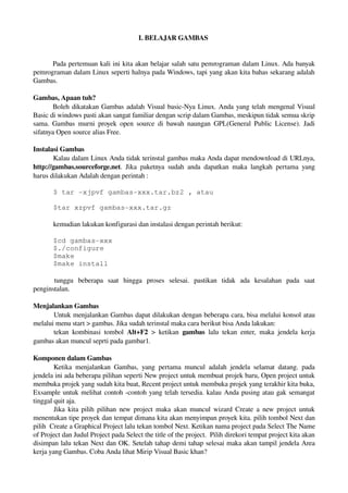 Belajar gambas | PDF