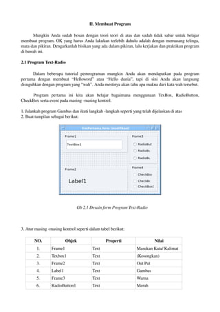 Belajar gambas | PDF