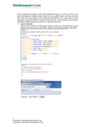 Belajar htmlphp-dan-my sql | PDF