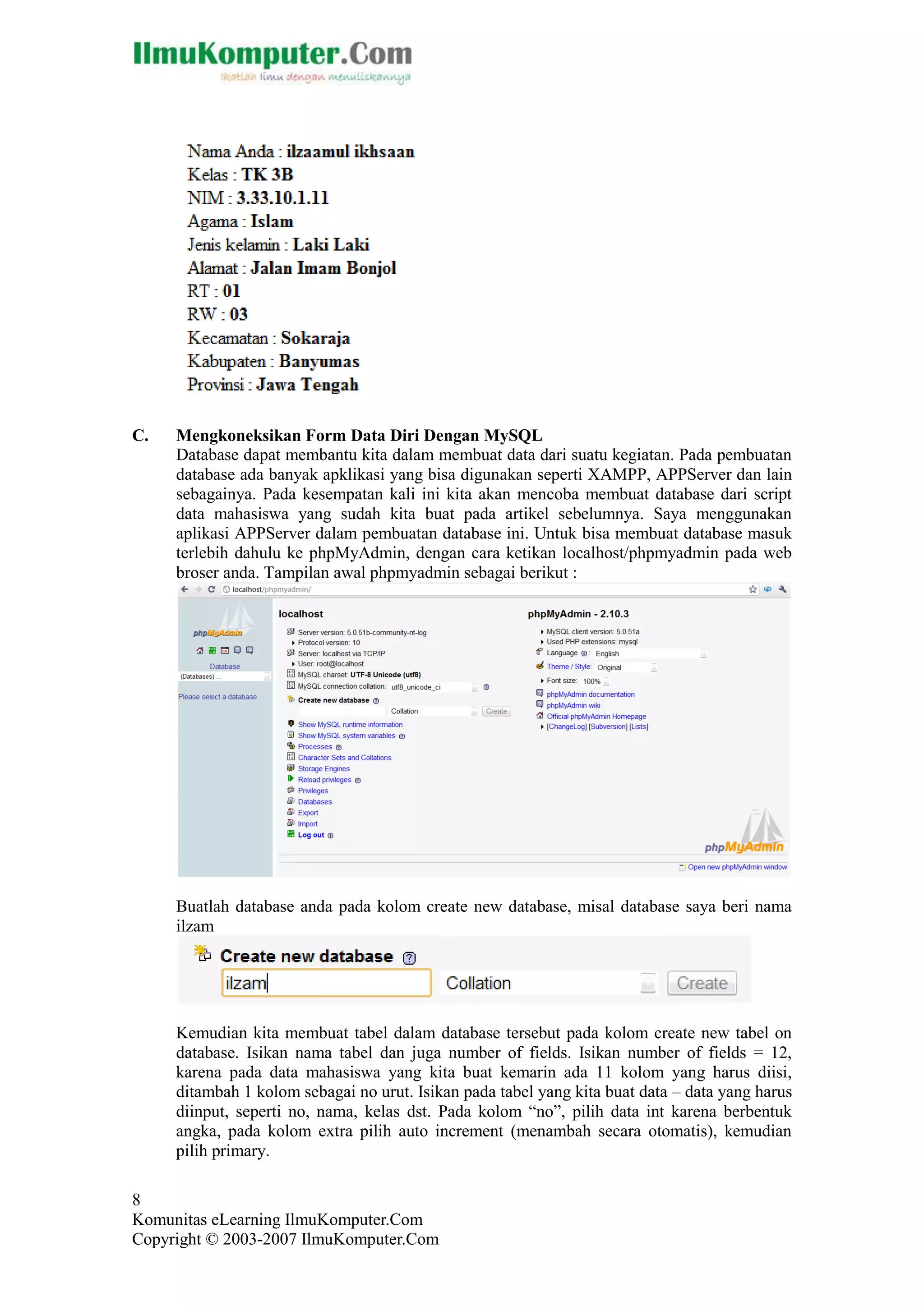 Belajar htmlphp-dan-my sql | PDF