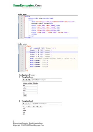 Belajar htmlphp-dan-my sql | PDF