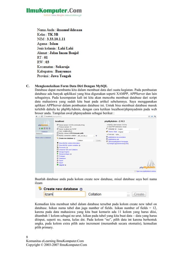 Belajar htmlphp-dan-my sql | PDF