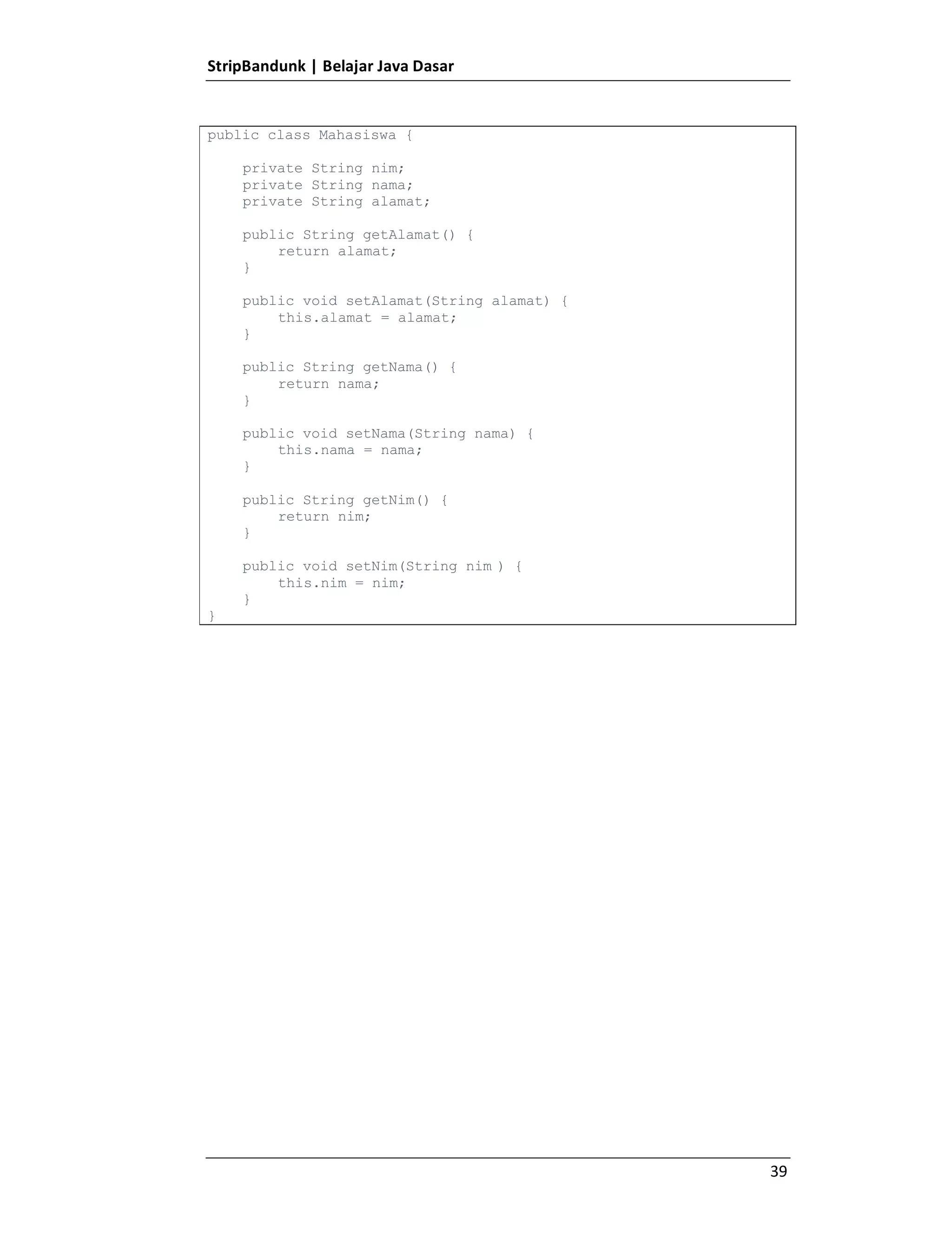 Belajar Java Dasar | PDF
