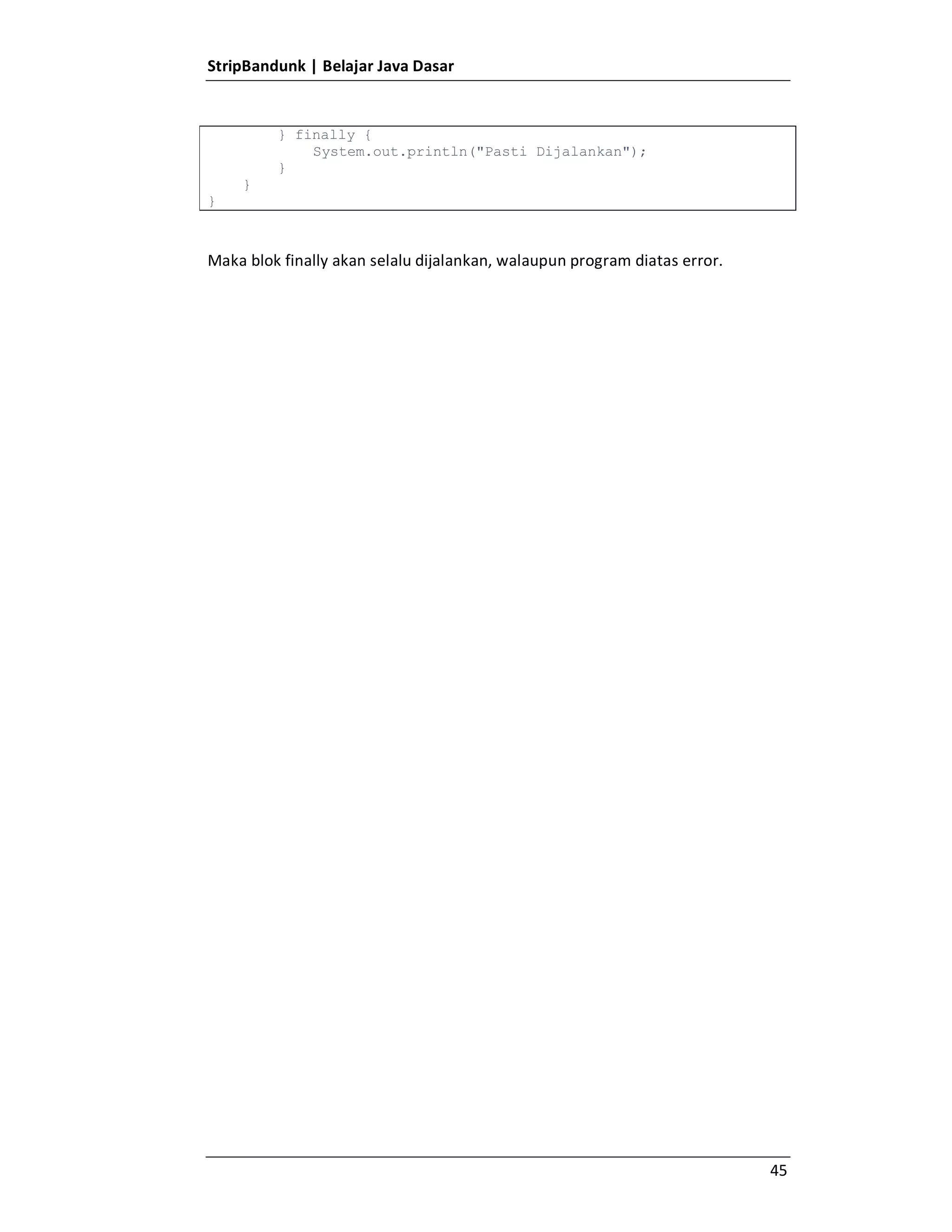 Belajar Java Dasar | PDF