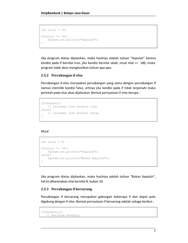 Belajar Java Dasar | PDF