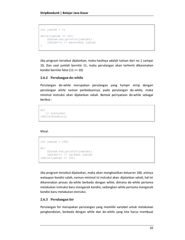 Belajar Java Dasar | PDF