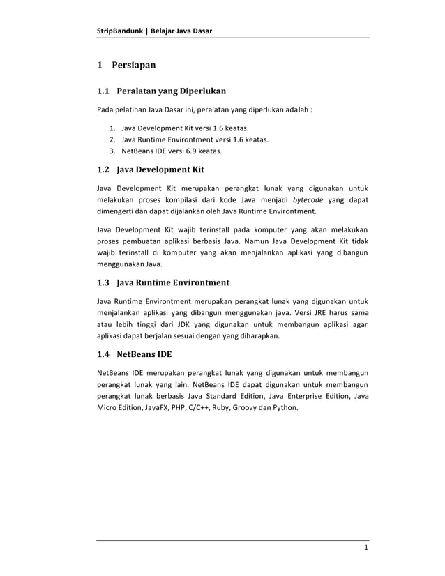 Belajar Java Dasar | PDF