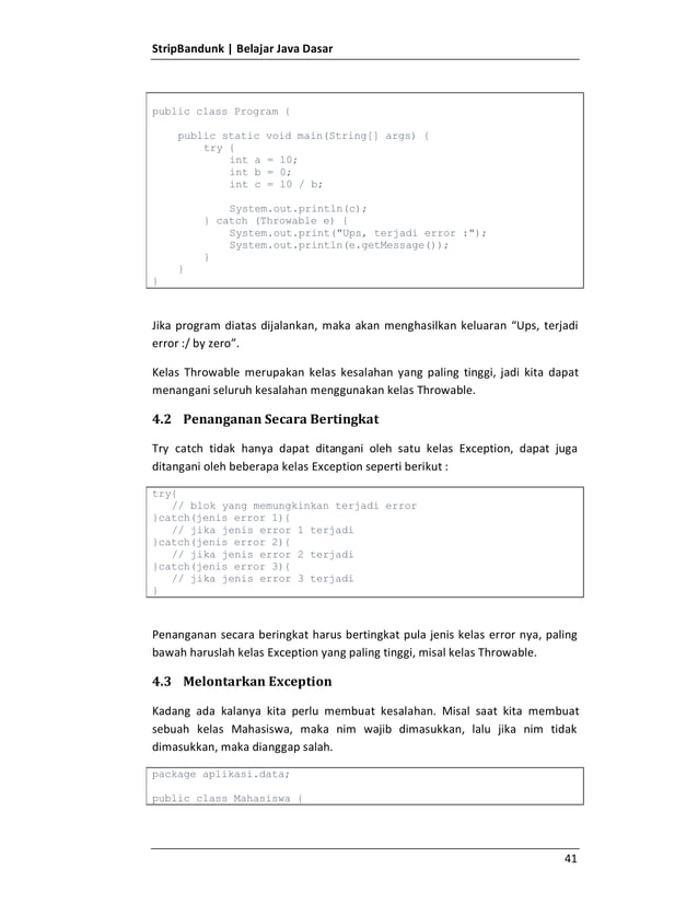 Belajar Java Dasar | PDF