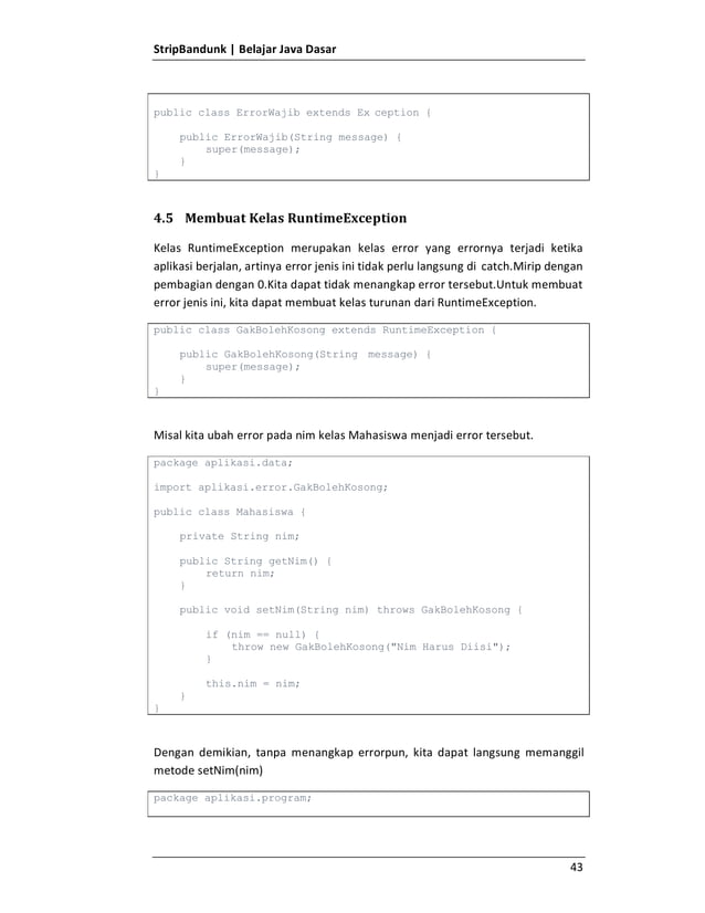 Belajar Java Dasar | PDF