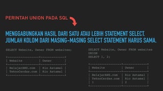 Belajar Menghindari SQL Injection dengan Simulasi | PPT | Free Download