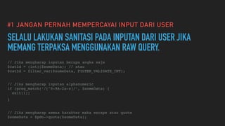 Belajar Menghindari SQL Injection dengan Simulasi | PPT | Free Download