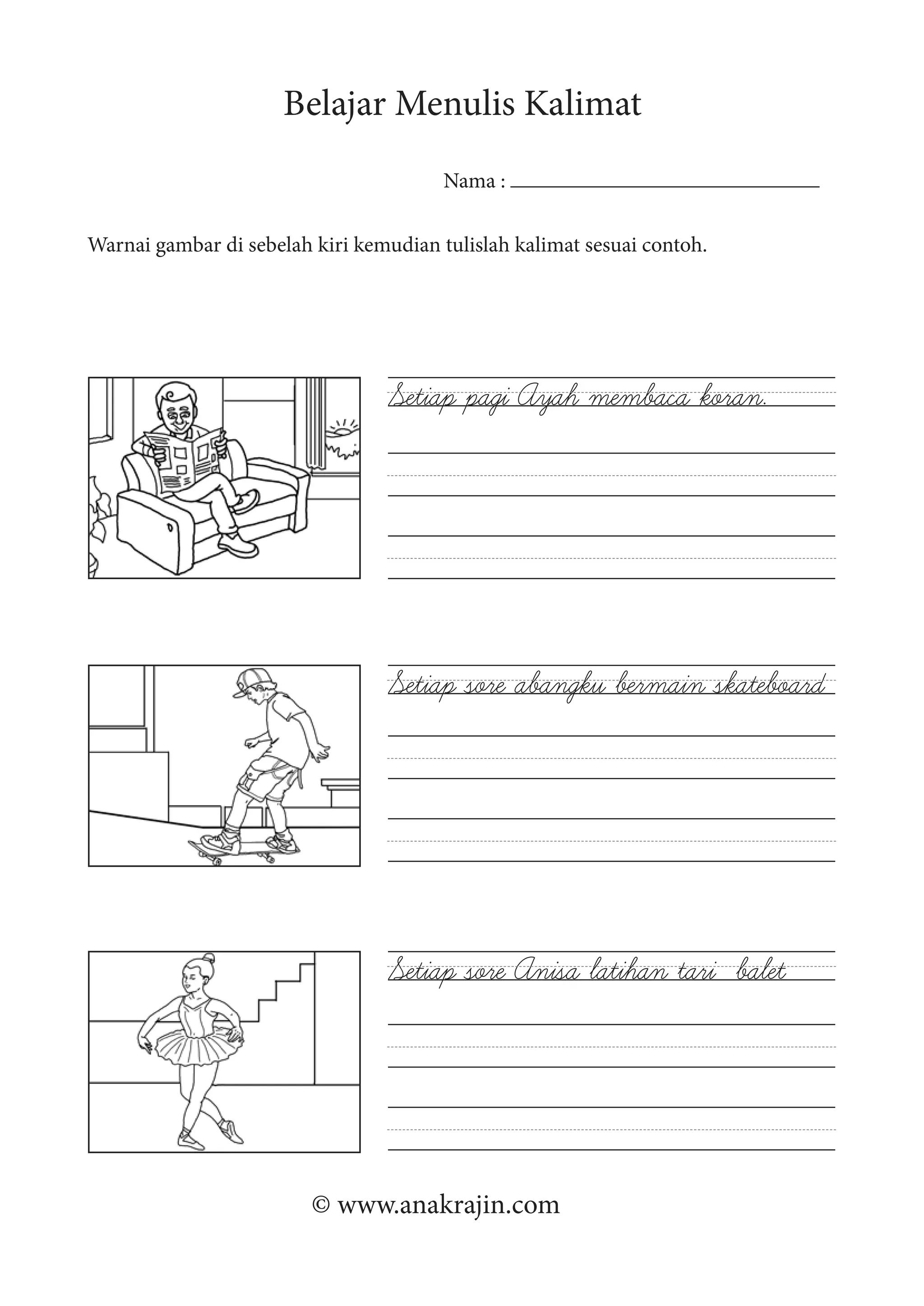 Belajar menulis-kalimat | PDF