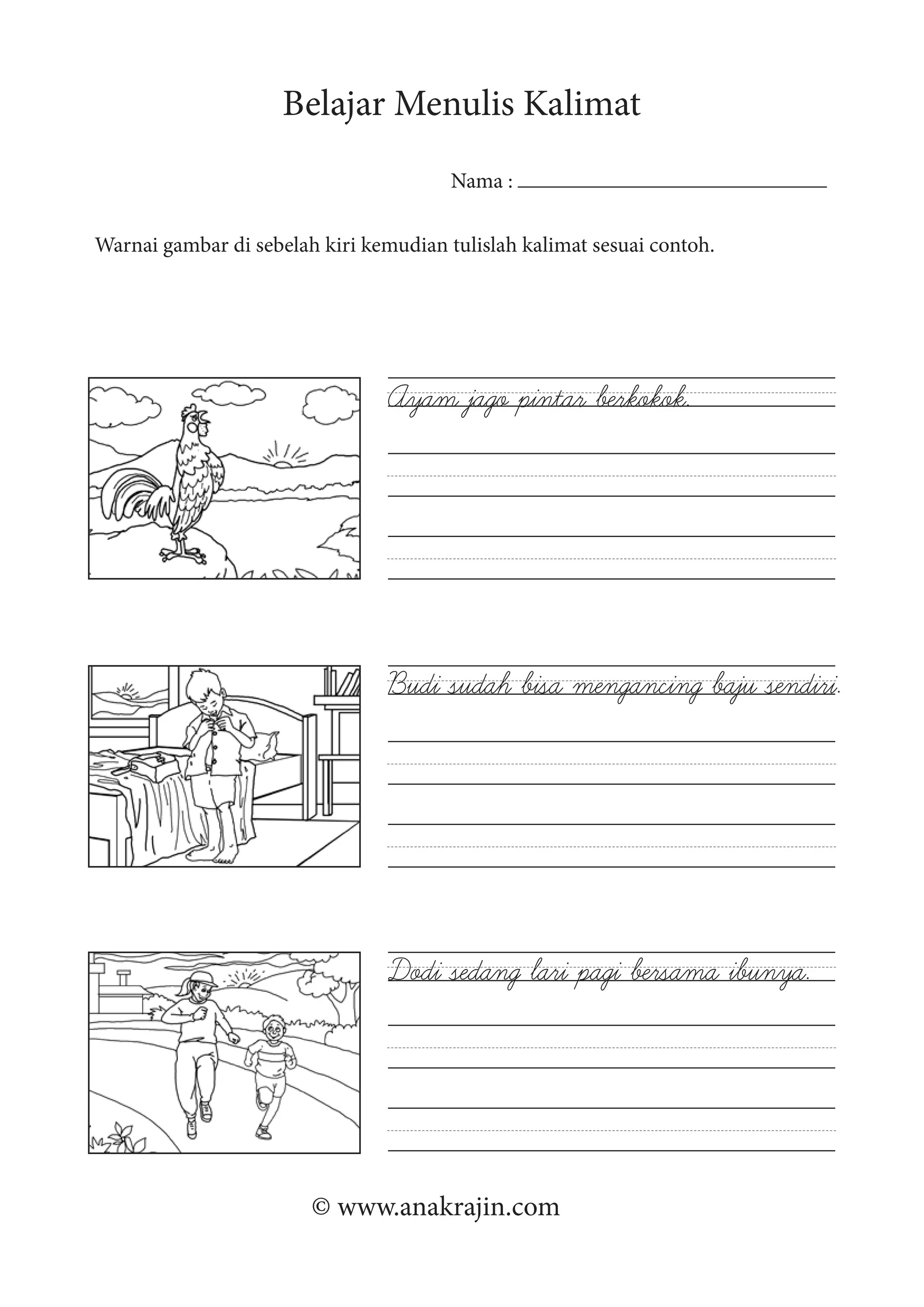 Belajar menulis-kalimat | PDF