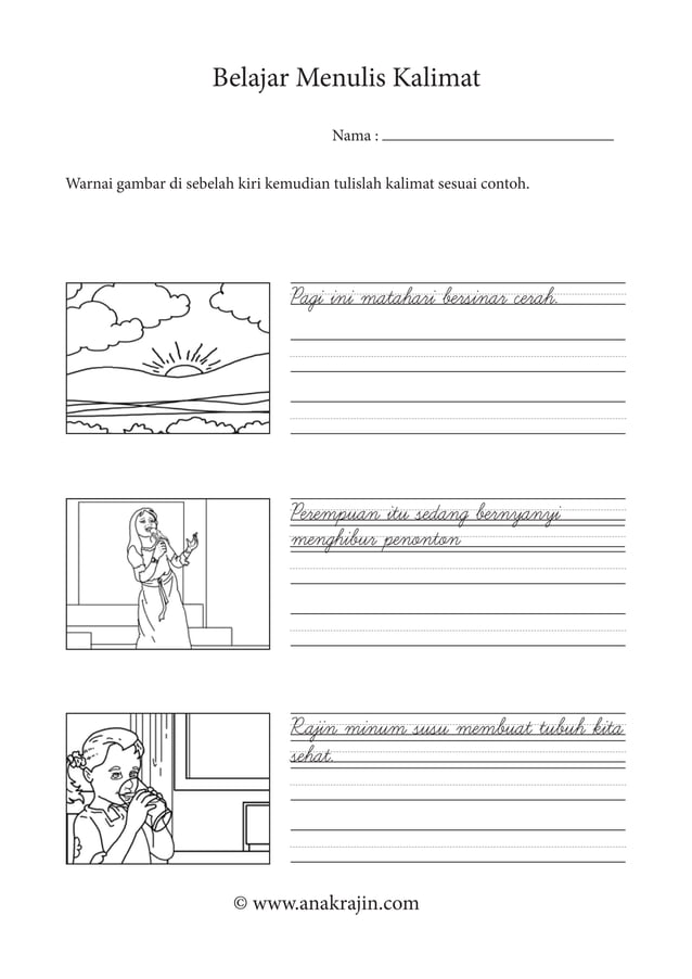 Belajar menulis-kalimat | PDF