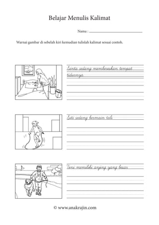 Belajar menulis-kalimat | PDF