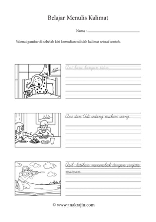 Belajar menulis-kalimat | PDF