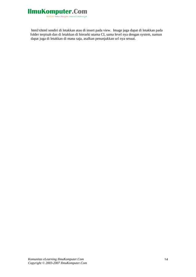 Belajar php-dengan-framework-code-igniter | PDF