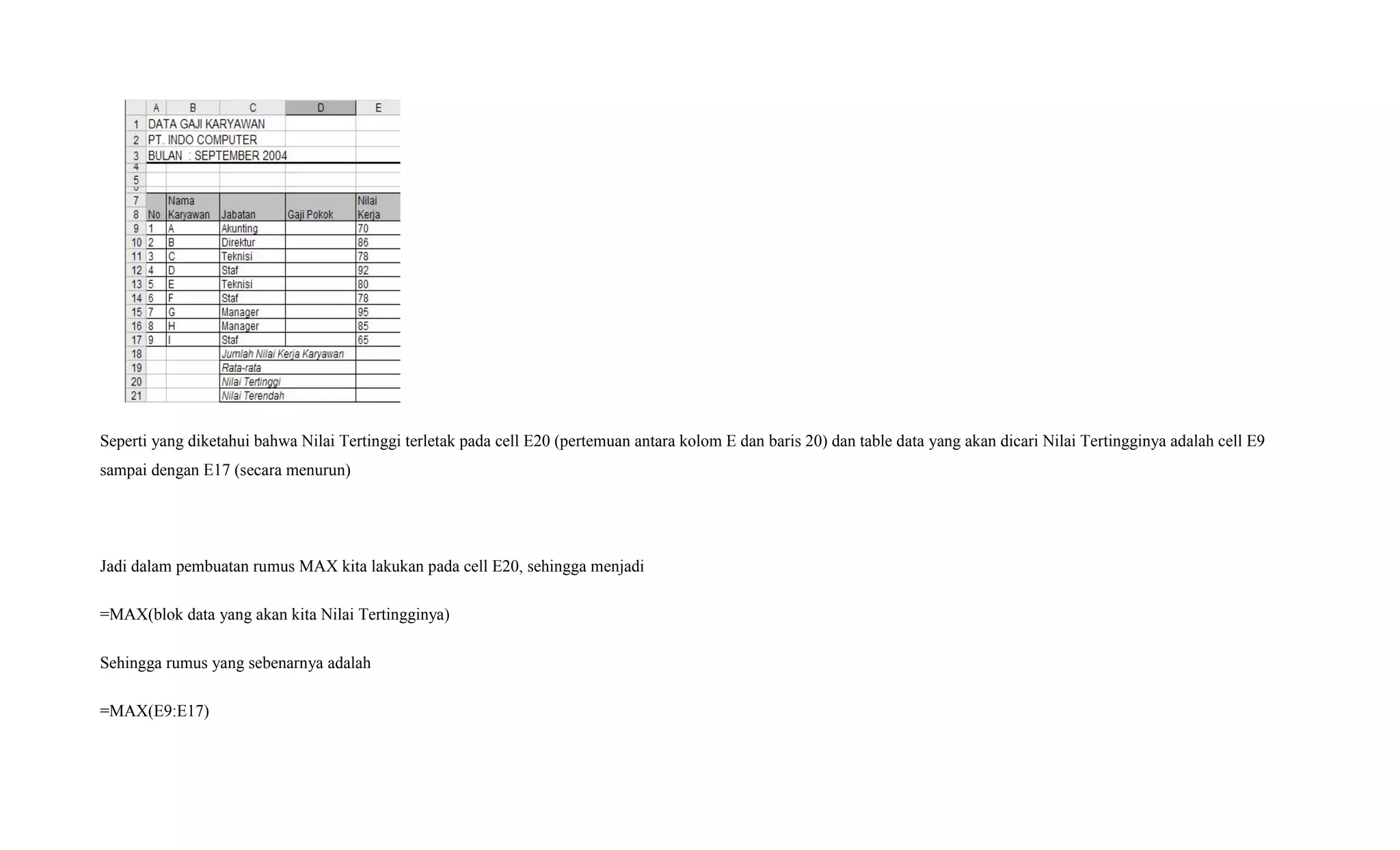 Belajar rumus-excel | PDF