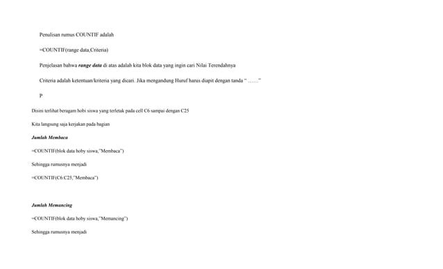 Belajar rumus-excel | PDF