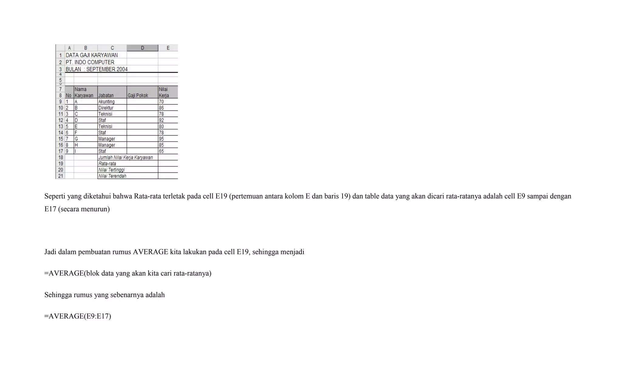 Belajar rumus-excel | PDF