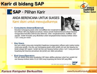 Belajar Sap @ Kursus Komputer Ku Dot Com | PDF