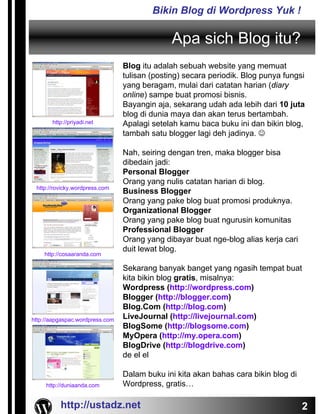 Belajar wordpress bagi pemula | PDF