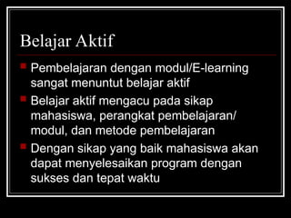 Belajar Aktif dalam Modul.ppt materi belajar aktif | PPT