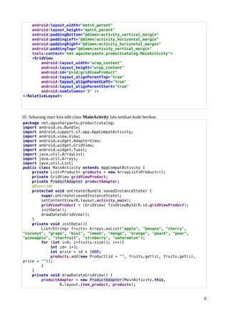 Belajar Android Membuat Katalog Produk | PDF