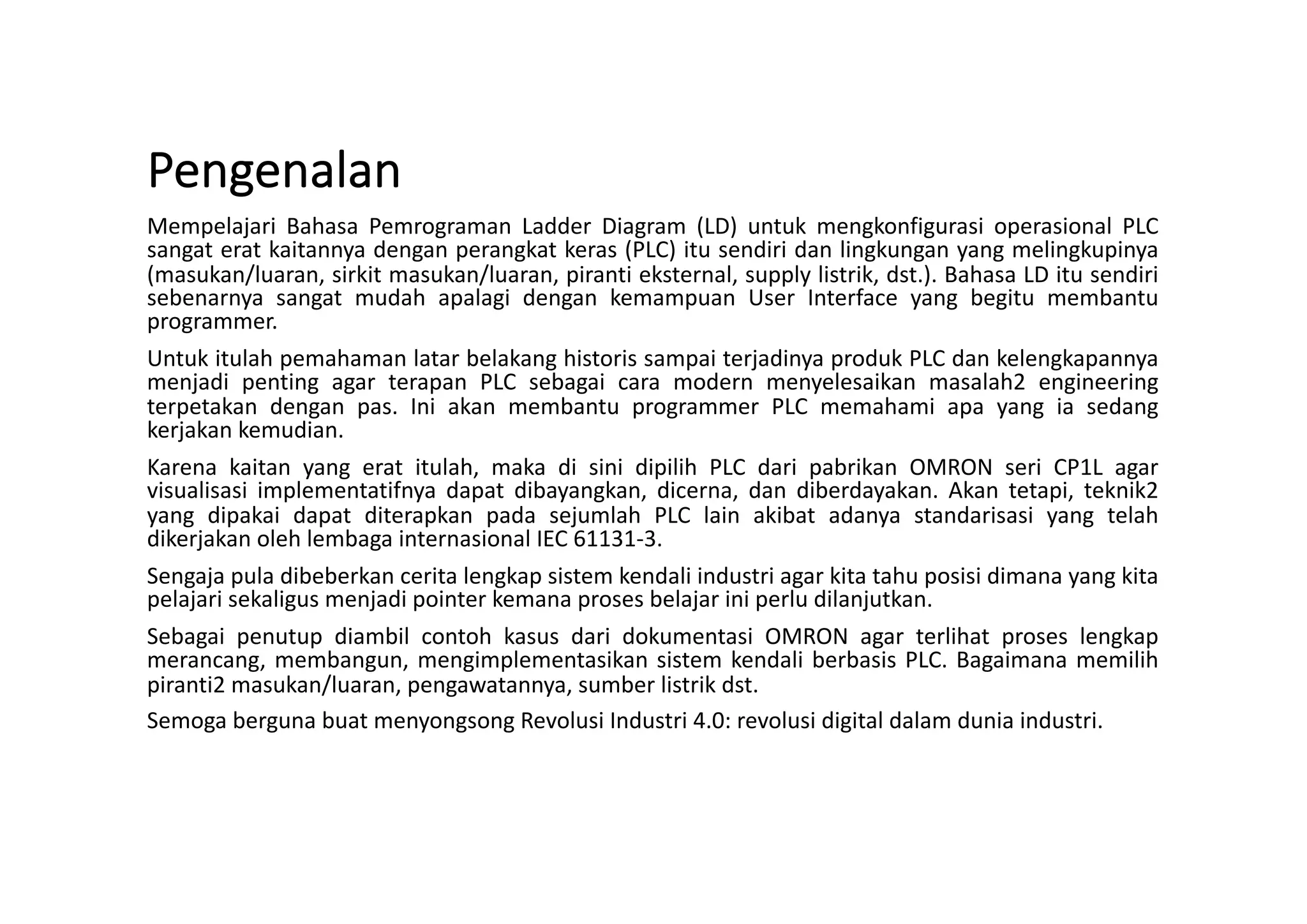 Belajar bahasa ladder diagram plc | PDF