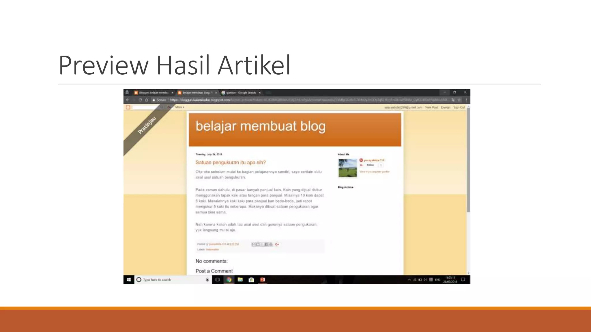 Belajar blogspot | PPTX