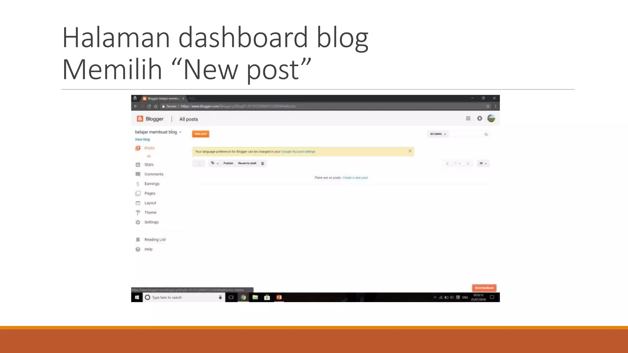 Belajar blogspot | PPTX
