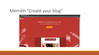 Belajar blogspot | PPTX