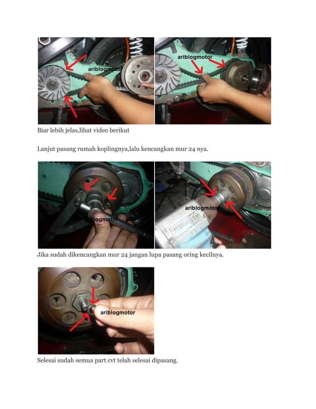 Belajar bongkar dan service cvt | PDF