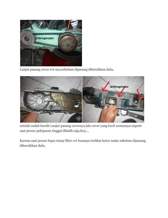 Belajar bongkar dan service cvt | PDF