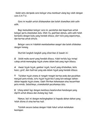 Belajar cara satu | PDF