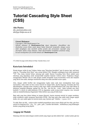 Belajar css | PDF