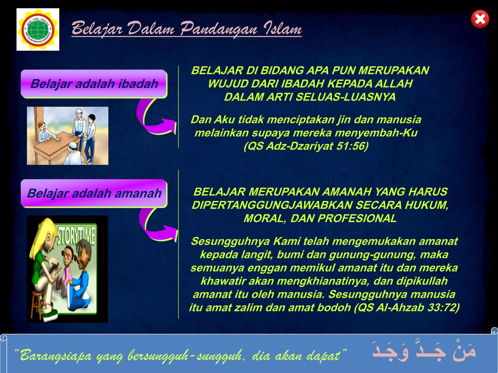 Belajar Dalam Pandangan Islam | PDF