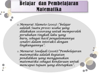 Faktor yang mempengaruhi belajar | PPTX