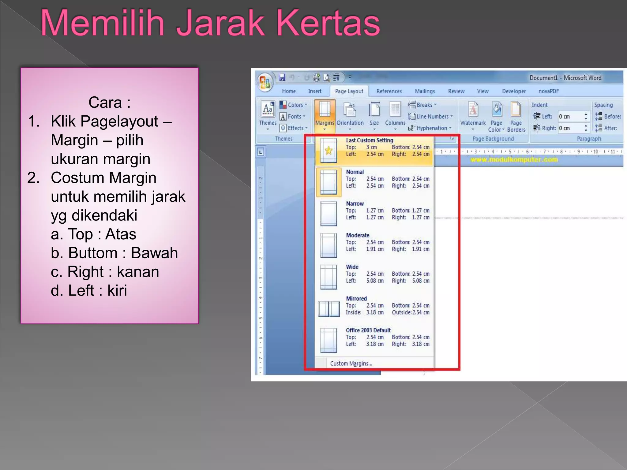 Belajar Dasar Microsoft Word Ppt 