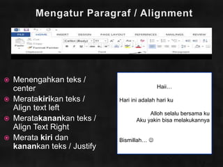 Belajar dasar microsoft word | PPTX