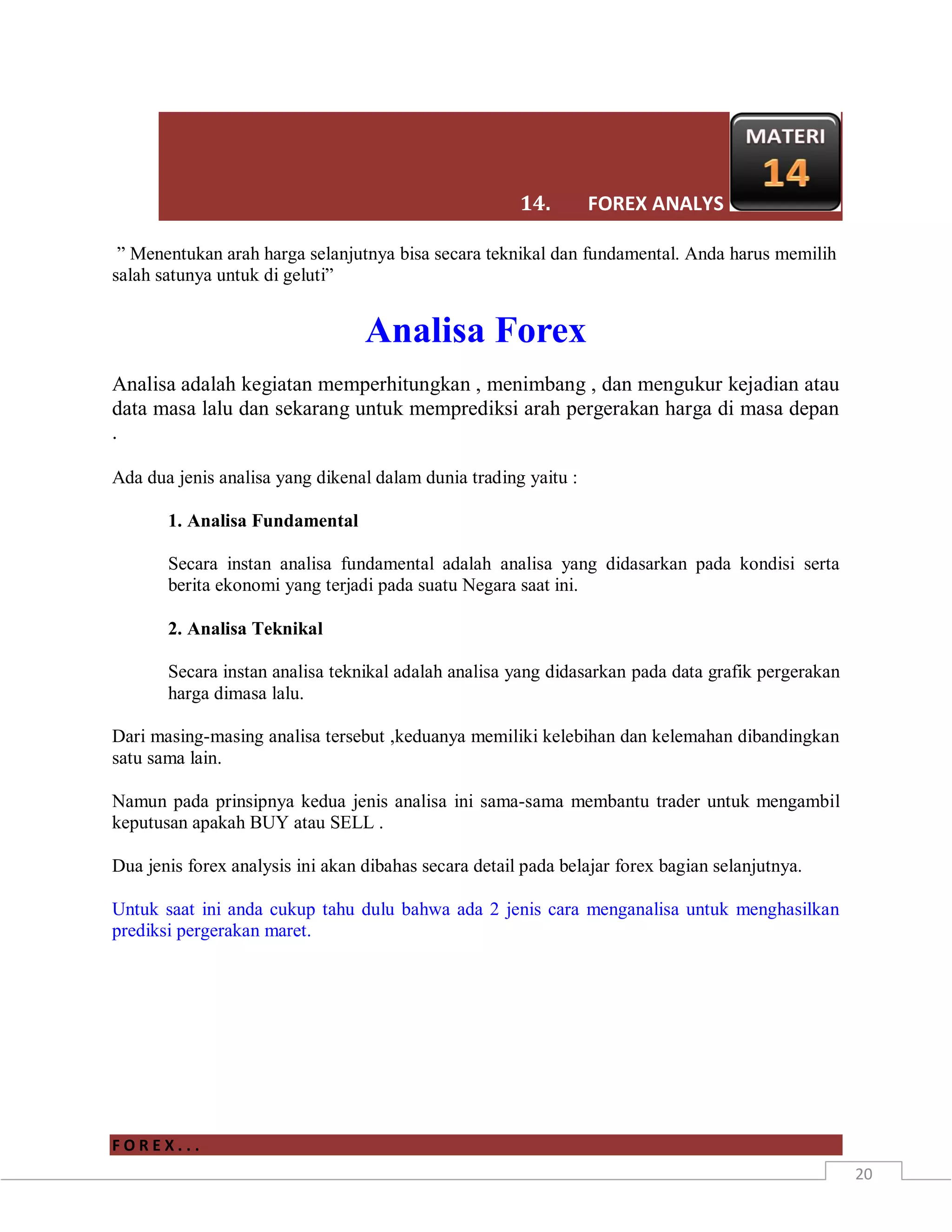 Belajar forex trading lengkap | PDF