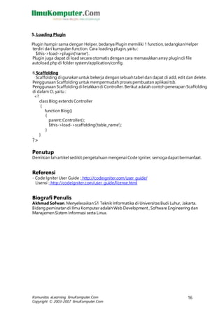 Belajar framework code igniter xii rpl | PDF